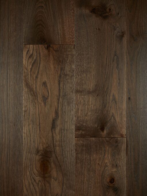 Dark Brown Oak Flooring with Traditional Satin Finish