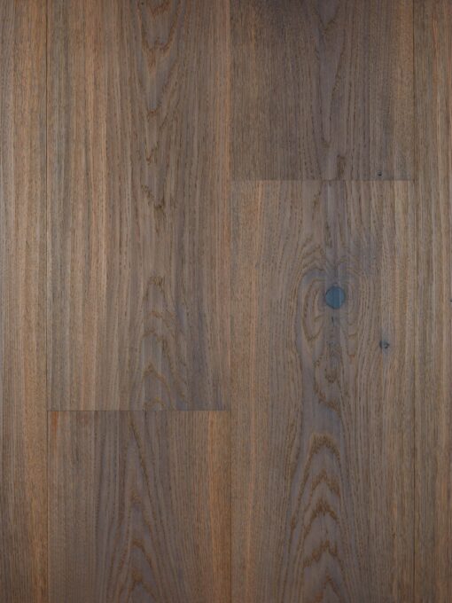 Dark Brown Oak Flooring with Textured Grooves