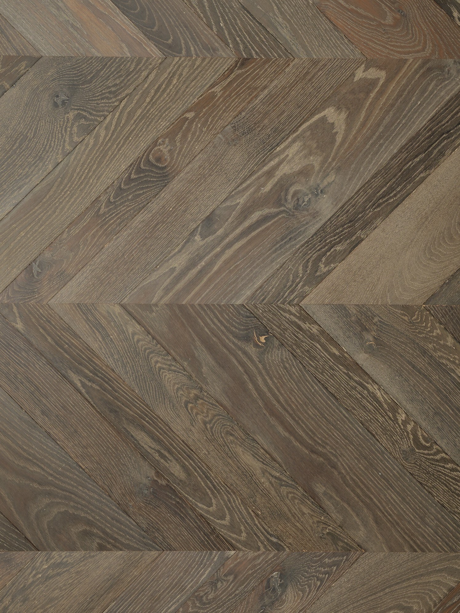 Solid Floor - Grey Oak Chevron Flooring | Landmark Gunby